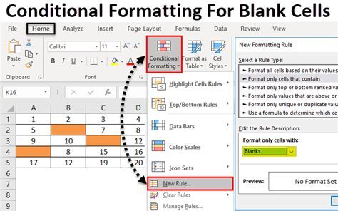 Highlighting Blank Cells With Excel Conditional Formatting Rules