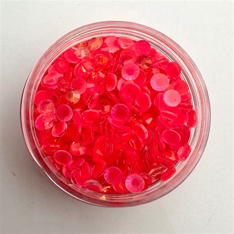 Rose Neon Opal Round Glass Flatback Crystals Myblingthingz Diy