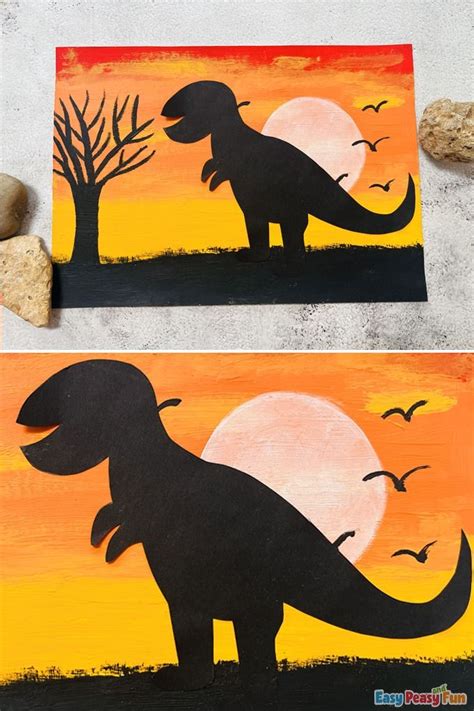 Dinosaur Silhouette Art Dinosaur Silhouette Dinosaur Art Projects