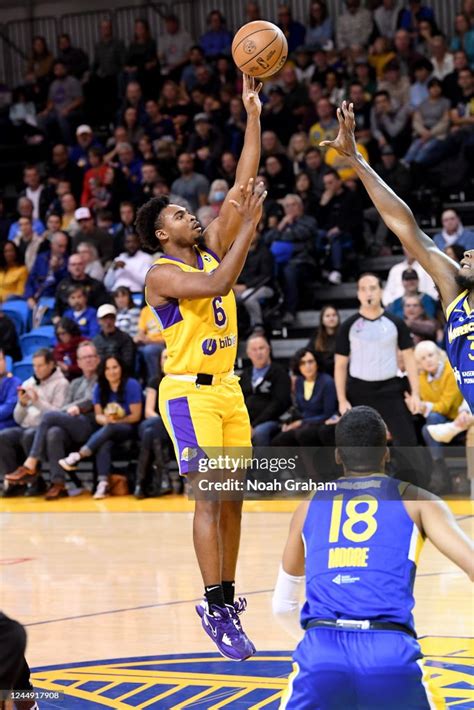 Bryce Hamilton Of The South Bay Lakers Puts Up A Shot Against The