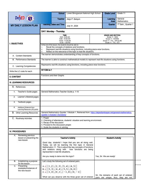 Real Life Situations Using Functions Pdf Function Mathematics Learning
