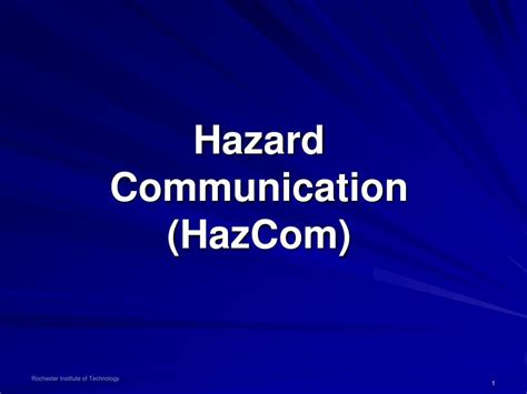 PPT Essential HazCom Guidelines Protecting Yourself From Chemical Hazards PowerPoint