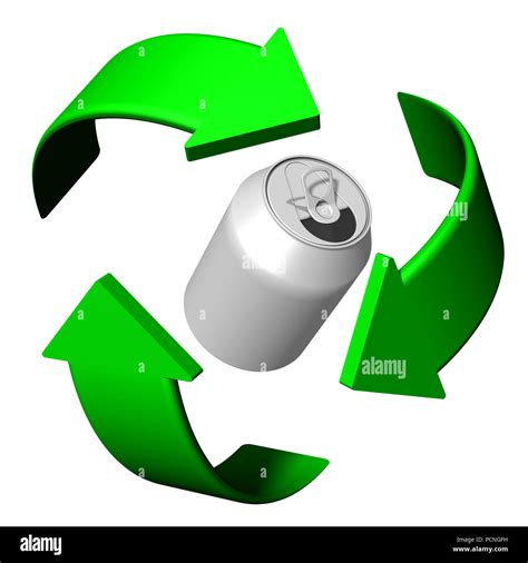 Las latas de aluminio y metal Símbolo de reciclaje Limpiador