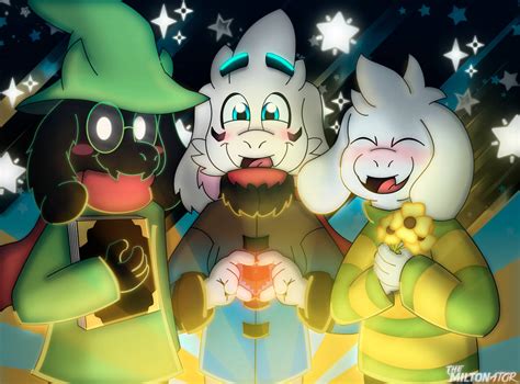 Deltarune Ralsei Sparks Bits And Asriel Dreemurr By Miltonator On Deviantart