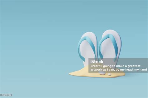 3d 벡터 여름 해변 플립 플롭 샌들 안녕하세요 여름 여름 여행 개념으로 돌아갑니다 3차원 형태에 대한 스톡 벡터 아트 및 기타 이미지 3차원 형태 해변 플립 플랍