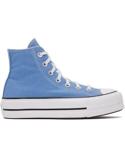 Blue Converse Shoes For Women Lyst