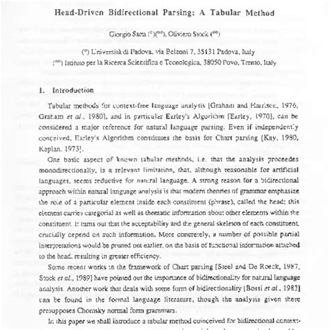 head driven bidirectional parsing a tabular method acl anthology