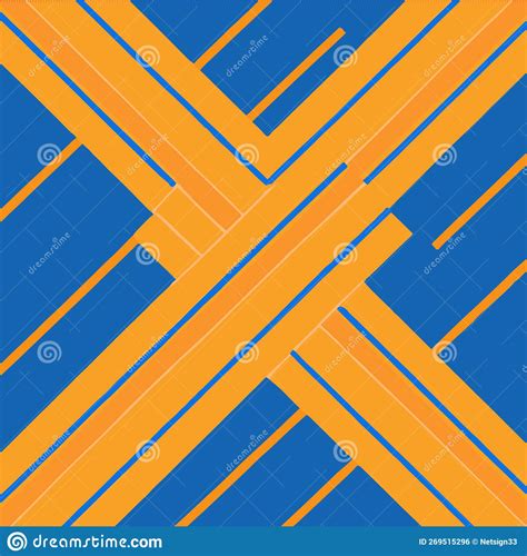 Pattern With Blue And Yellow And Orange Diagonal Lines Vector