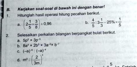 SOLVED Assalamu Alaikum Kak Mohon Jawab Ya Kak Kerjakan Soal Soal Di