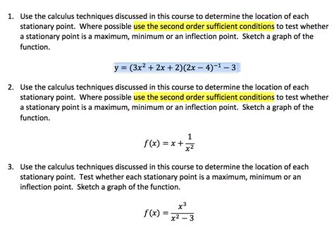 Solved 1 Use The Calculus Techniques Discussed In This Chegg