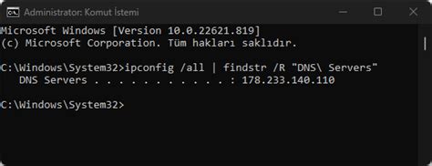 Windows 11 DNS Sunucusu Nasıl Bulunur