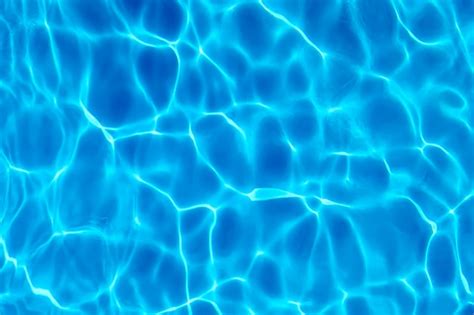 Fundo de água ondulada azul superfície de água azul piscina Foto Premium
