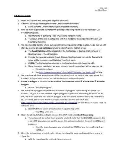 Lab 5 Quick Guide 1 Open Arcmap And Arccatalog And Organize