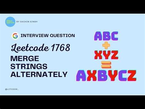 Merge Strings Alternately - Leetcode 1768 - Python : r/leetcode