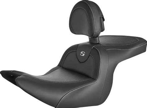 Saddlemen Roadsofa Carbon Fiber Seat Carbon Fiber Weave With Backrest
