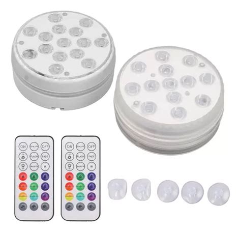 Luces Led Sumergibles 2 Unidades 13 Colores Lámpara De Es Meses
