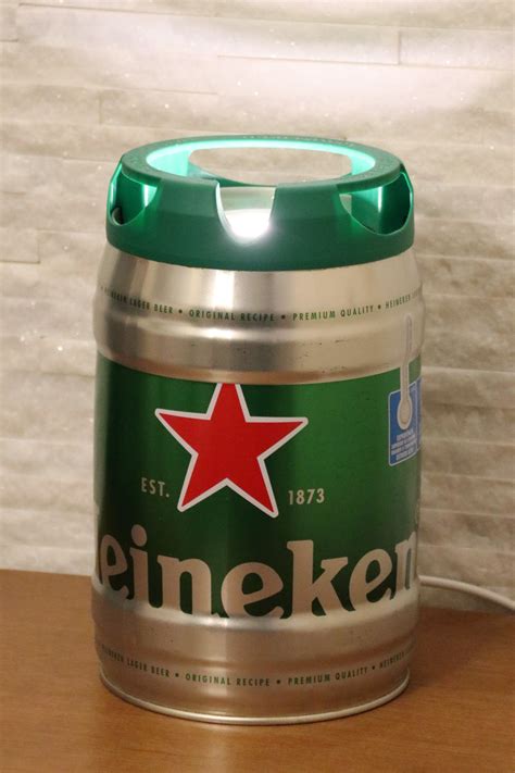 Abajur Artesanal de Galão de Heineken Abajur artesanal Barril de cerveja Abajur