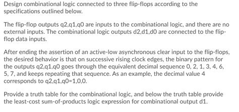 solved design combinational logic connected to three