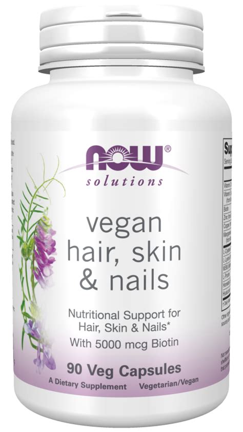 Now Foods Cabelo Pele E Unhas Vegano 90 Cápsulas Vegetarianas New