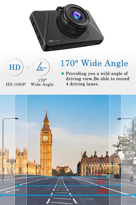 【2019 Nuova Versione】 Chortau Telecamera Per Auto 1080p Full Hd Dashc