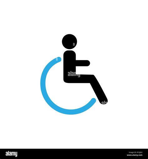 Disable Icon Person Silhouette Icon Flat Design Vector Stock Vector