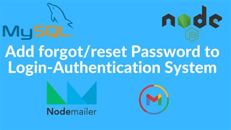 Node Js Mysql Add Forgot Reset Password To Login Authentication