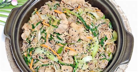 대패 삼겹살 숙주볶음 간장 대패삼겹살