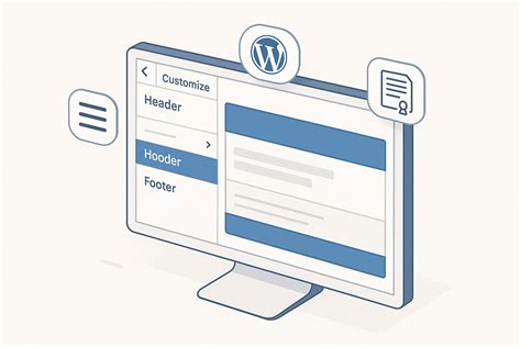 how to customize headers and footers in wordpress