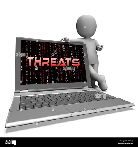Cybersecurity Threats Cyber Crime Risk 3d Rendering Shows Criminal Data