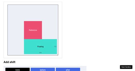 Floating Ui Size Shift Codesandbox