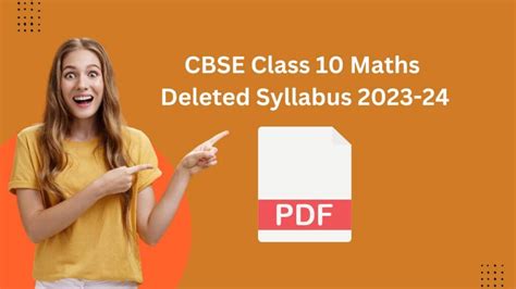 Cbse Class 10 Maths Deleted Syllabus 2023 24 Check Removed Chapter