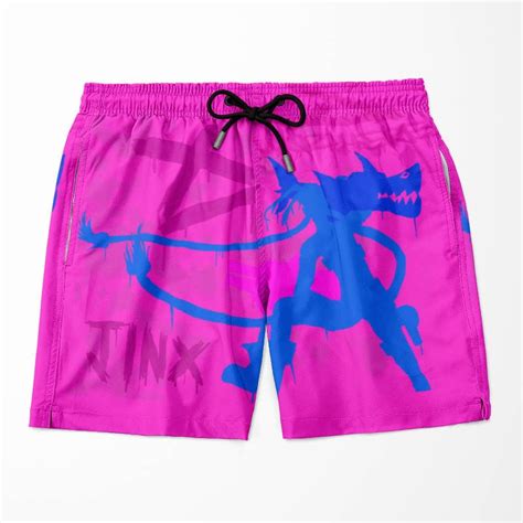 Jinx League Of Legends Abstract Art Graffiti Arcane Shorts Homesizy