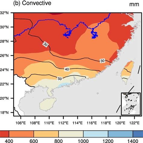Spatial Distributions Of The Annual Mean A Total Precipitation B Download Scientific Diagram