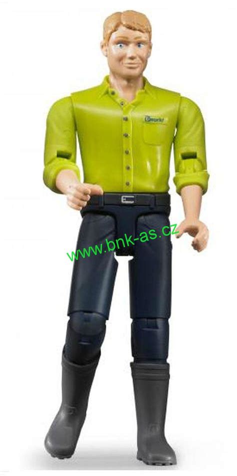 HraČky Bruder Bruder 60005 Bworld Muž Světlá Pleť Tmavě Modré Džíny NÁbytek Koberce Bnk A S