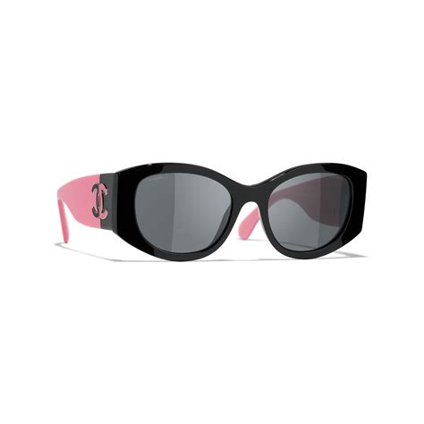 Oval Sunglasses Acetate Black Lenses Gray Gradient At Brenda Edmonds Blog