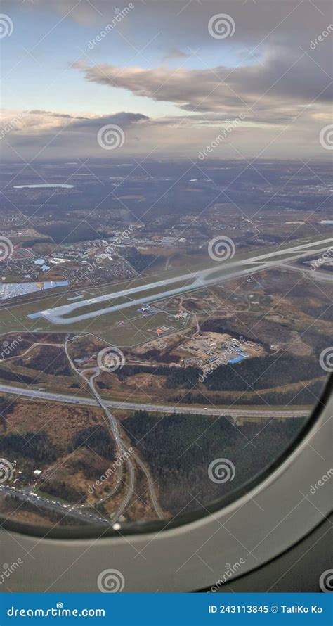 Runway From Above Glide Path Stock Image Image Of Aircraft Highway 243113845