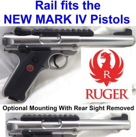 Factory Ruger Picatinny Rail For Mark Iv Scope Mount Base Mk 4 Mkiv Mk4 Picatiny Ebay