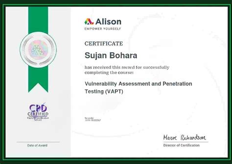Cybersecurity Vapt Professionaldevelopment Sujan Bohara