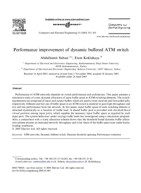 pdf performance improvement of dynamic buffered atm switch