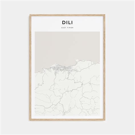 Dili Map Poster Dili Map Print Dili Personalized Map Art Dili Wall