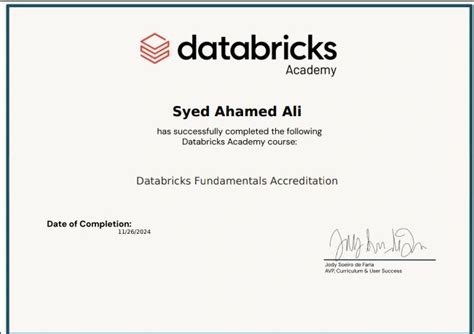 Syed Ahamed Ali On Linkedin Databricks Dataengineering Datascience