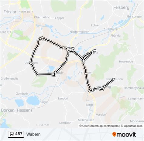 457 Route Fahrpläne Haltestellen Karten Wabern Aktualisiert