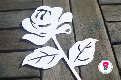 Rose Paper Cut Svg Dxf Eps Files
