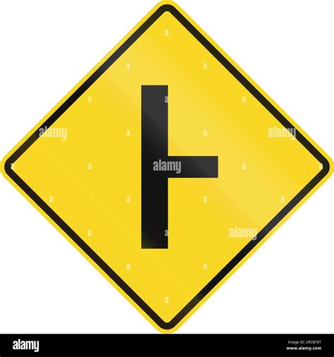 T Intersection Sign With Arrow