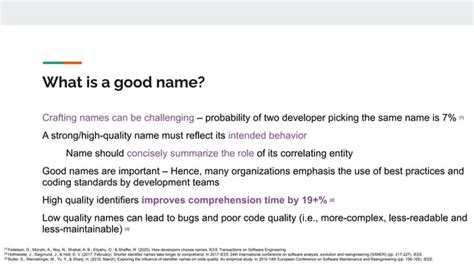 A Primer On High Quality Identifier Naming Ppt