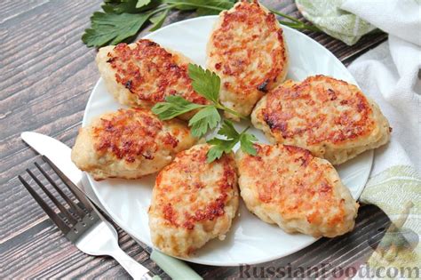 Рецепт Рубленые рыбные котлеты с картошкой и сыром на