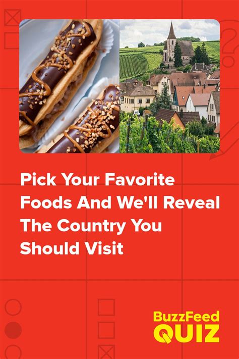 Pick Your Favorite Foods And Discover Your Dream Destination