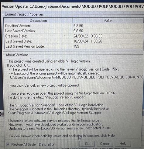 Get Version 9 5 Or 9 3 Of Visilogic Vision And Samba Plc Hmi