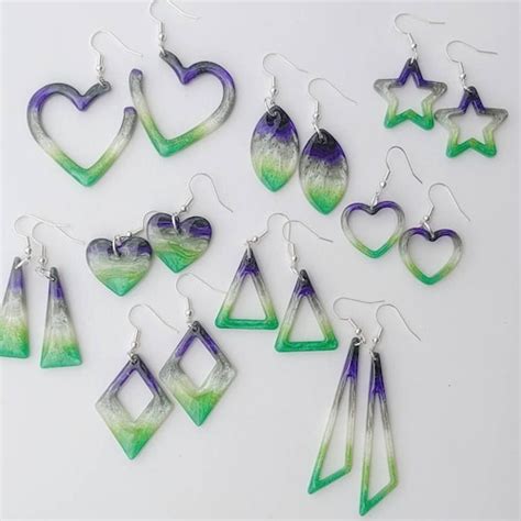 Asexual Pride Earrings Etsy
