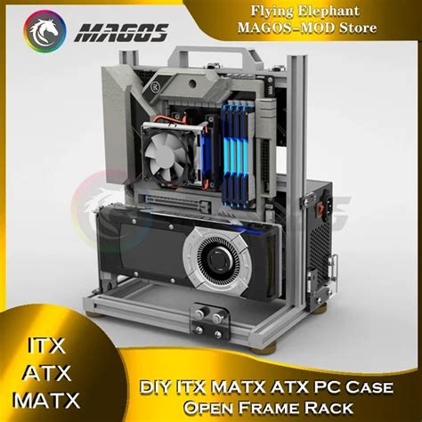 Diy 게이머 캐비닛 모드 Itx Matx Pc 케이스 알루미늄 크리에이티브 Atx 타워 데스크탑 게이밍 컴퓨터 섀시 랙 오픈 프레임